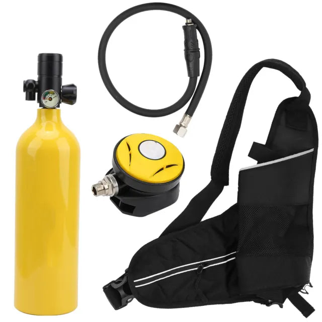 Scuba Diving Oxygen Tank 1L - Cylinder Underwater Breather for with Br ...