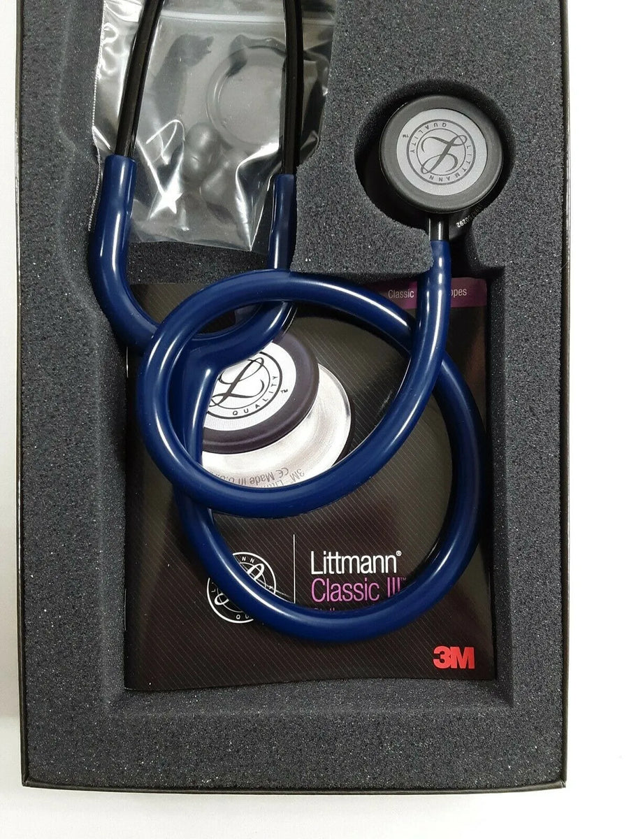 3M™ Littmann® Classic III™ Stethoscope - 5867 - Blue Tube Black Finish ...