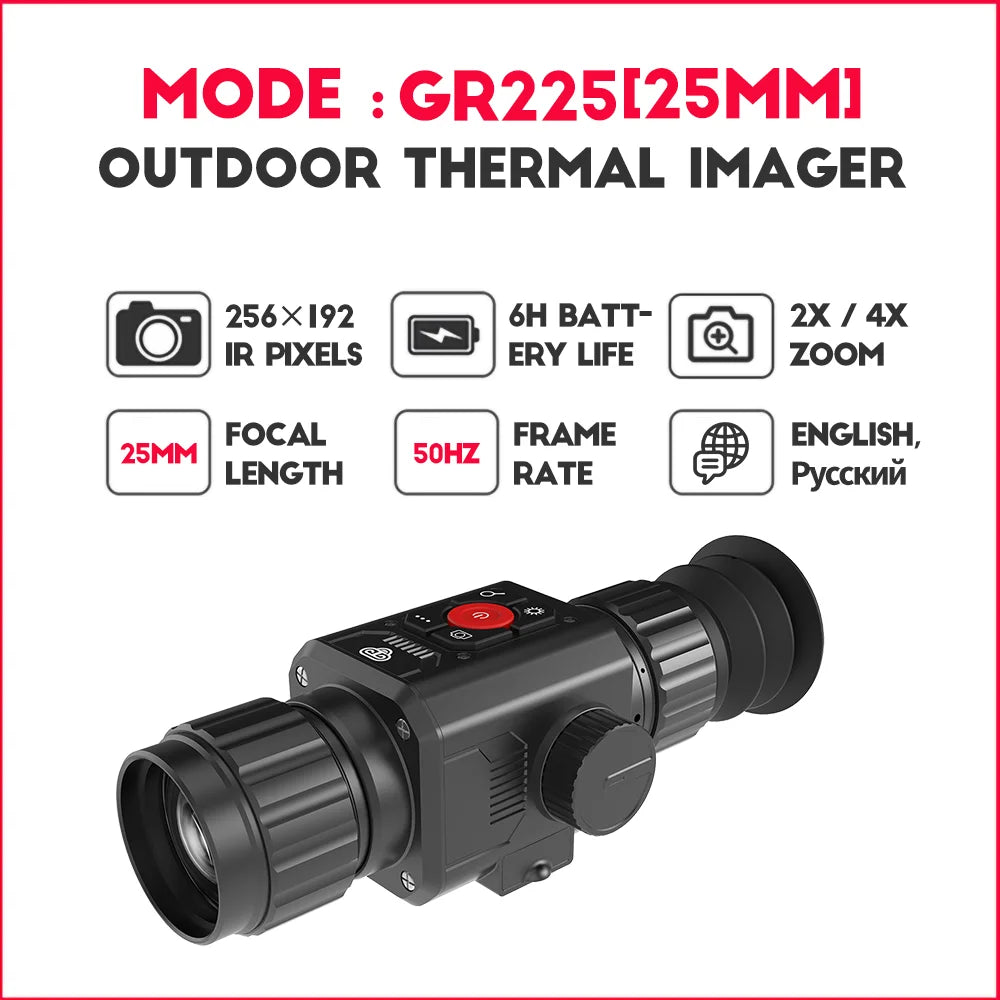 Thermal Night Vision Sight for Hunting 256X192 12μm - Thermal Scope 25 ...