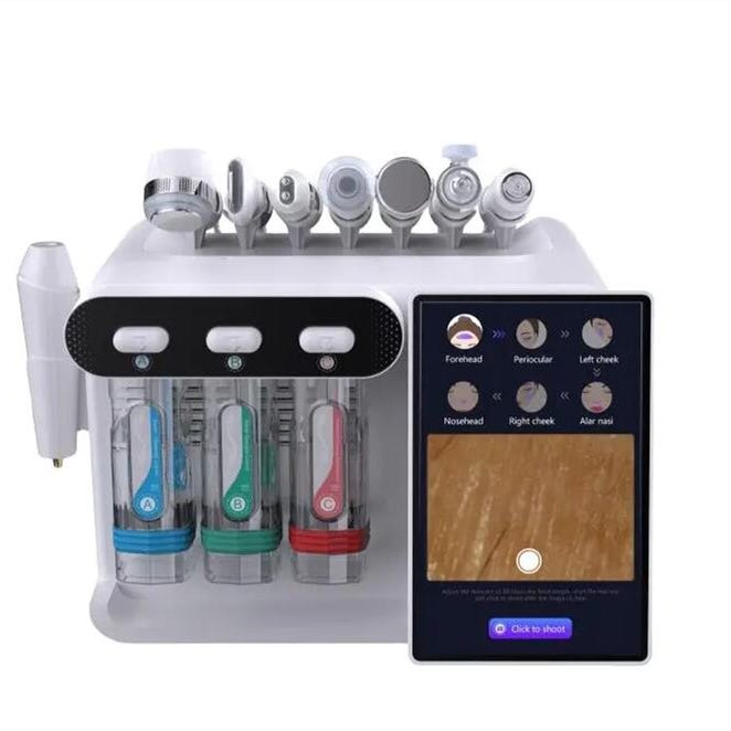 8 IN 1 Micro Bubble Skin Analysis Hydra Facial Dermabrasion Machine ...