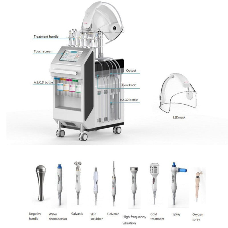 9 IN 1 Space Oxygen Beauty Facial Machine with 7 Color LED Lights Ther ...