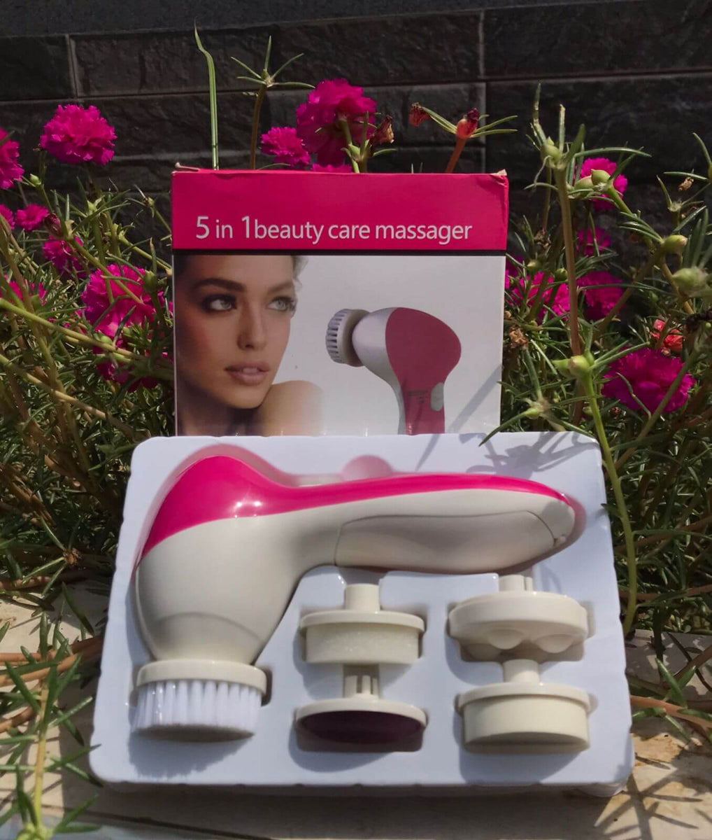 5-in-1 Facial Massager & Cleanser Kit - Exfoliate, Tone Skin at Home w ...