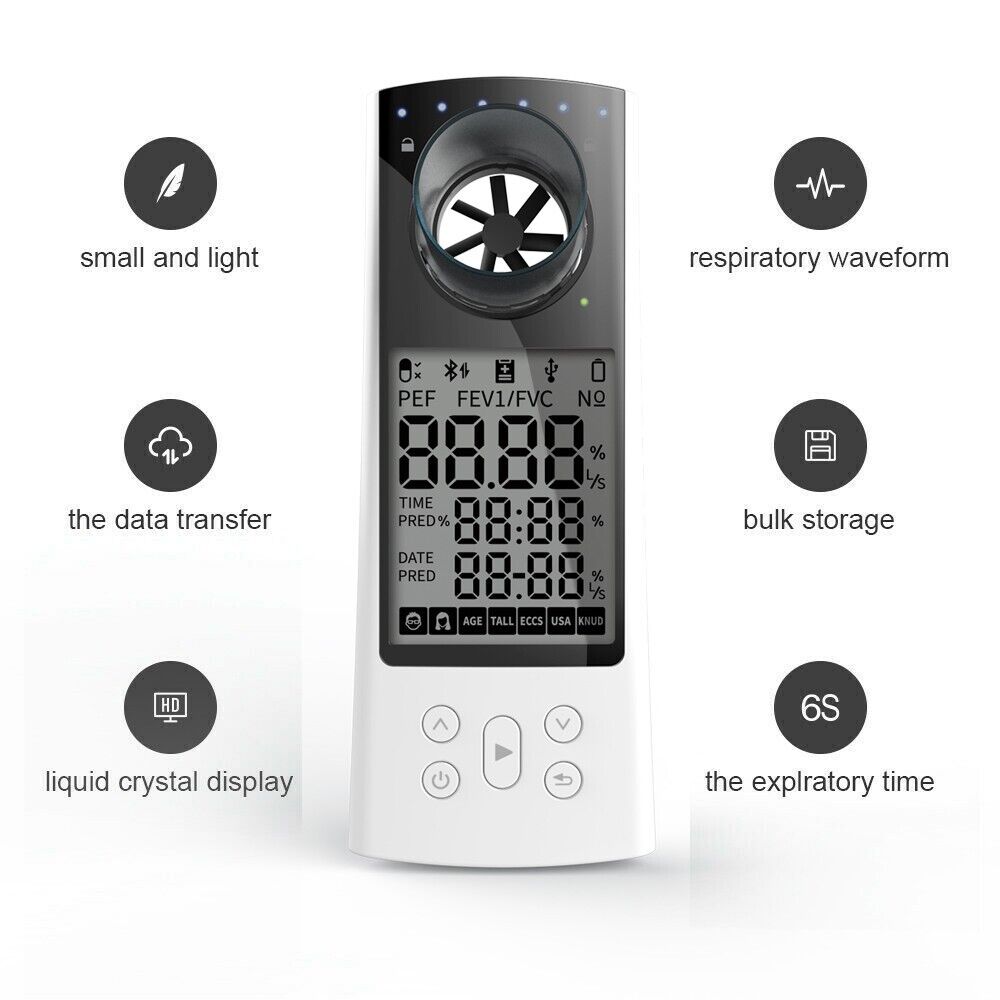 CONTEC SP80B Spirometer Digital VC Lung Spirometer PEF FEFV1 FEF Lung ...