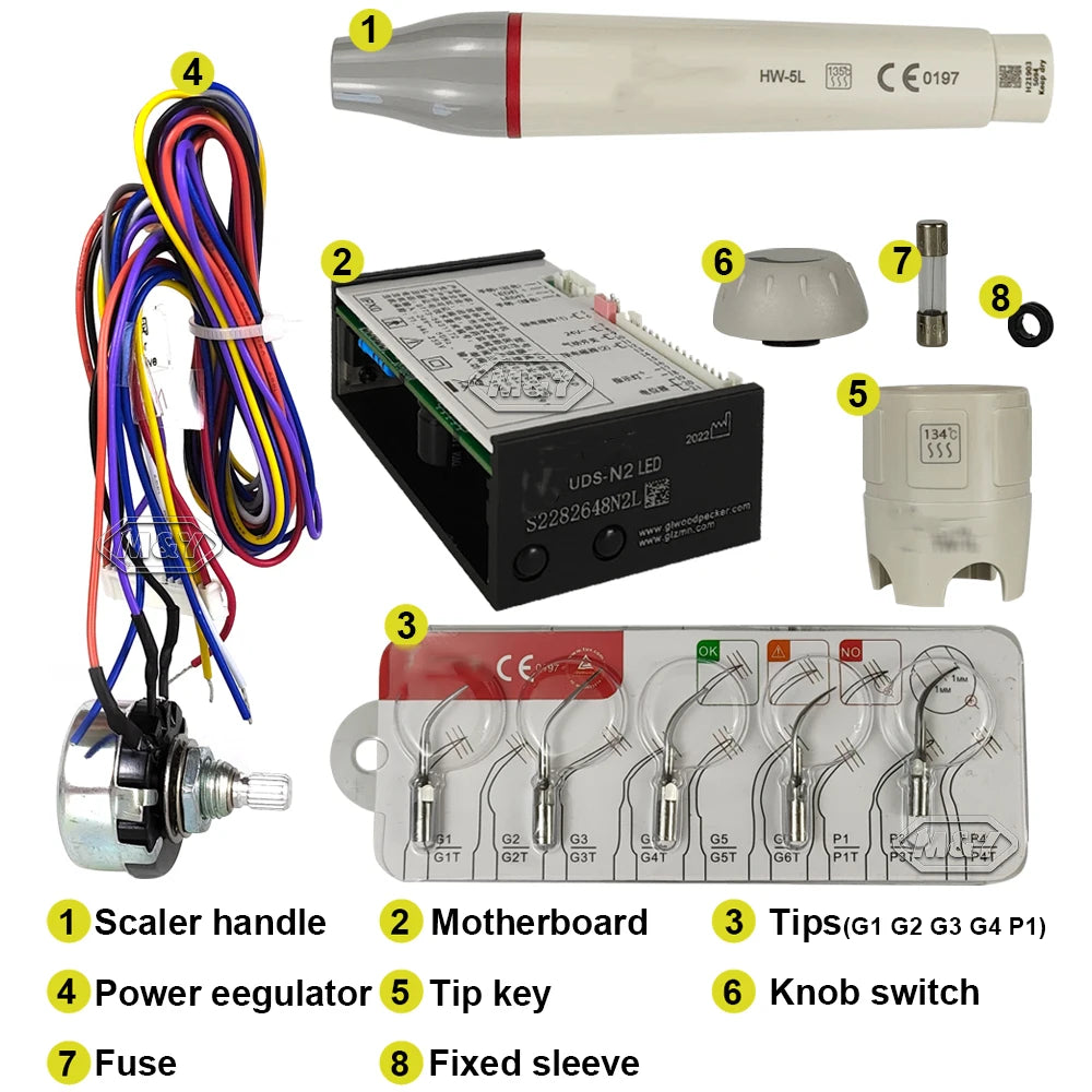 Dental Built in Ultrasonic Scaler HW-3H/5L - N2/N2LED W**dpecker Scali ...