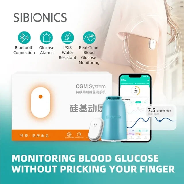 Freestyle Libre Dynamic Blood Glucose Monitor with Sibionics Sensor ...
