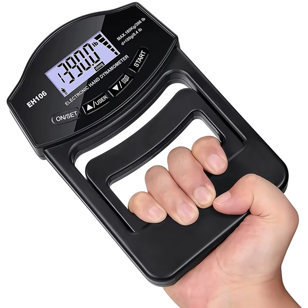 Digital Hand Dynamometer Grip Strength Tester LCD 396Lbs – BRIGHT WAY ...
