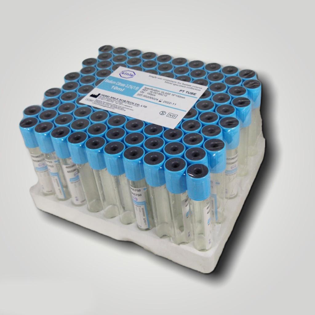 Plastic Vacuum Blood Collection Tubes 100 Pcs Sodium Citrate PRP Tubes ...