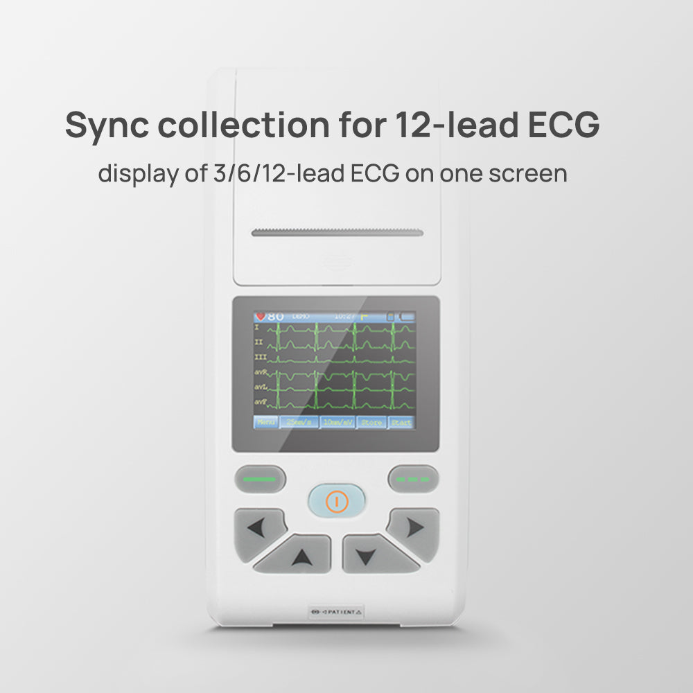 CONTEC ECG90A Digital 12 channel ECG/EKG Machine Electrocardiograph US ...