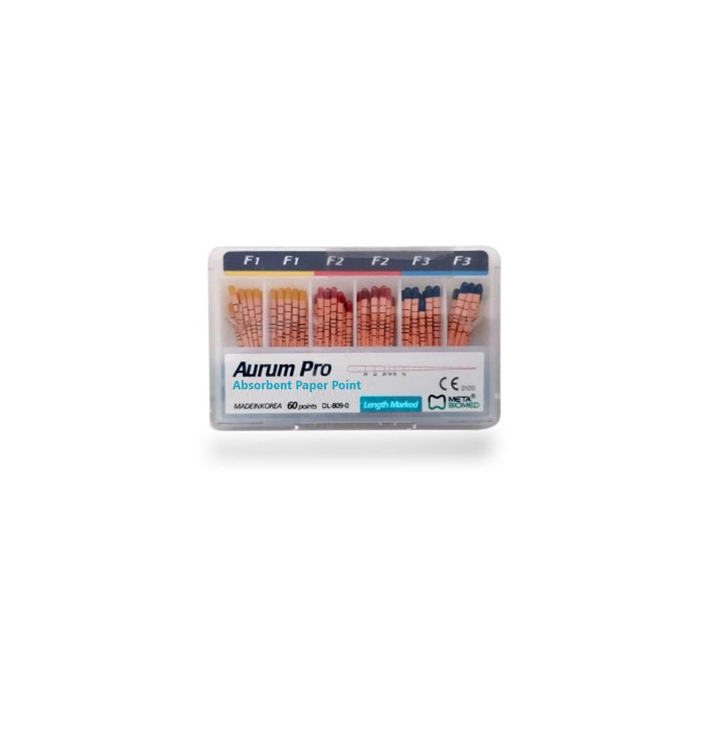AURUM PRO- ABSORBENT PAPER POINTS (MARKING) by META BIOMED - 60 Pcs Pe ...